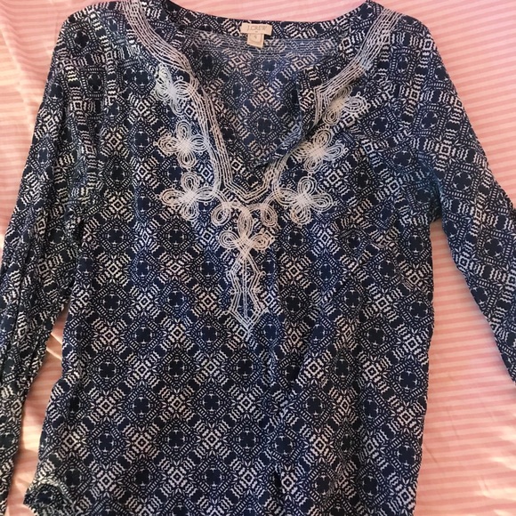J. Crew | Tops | J Crew Navy Tunic | Poshmark